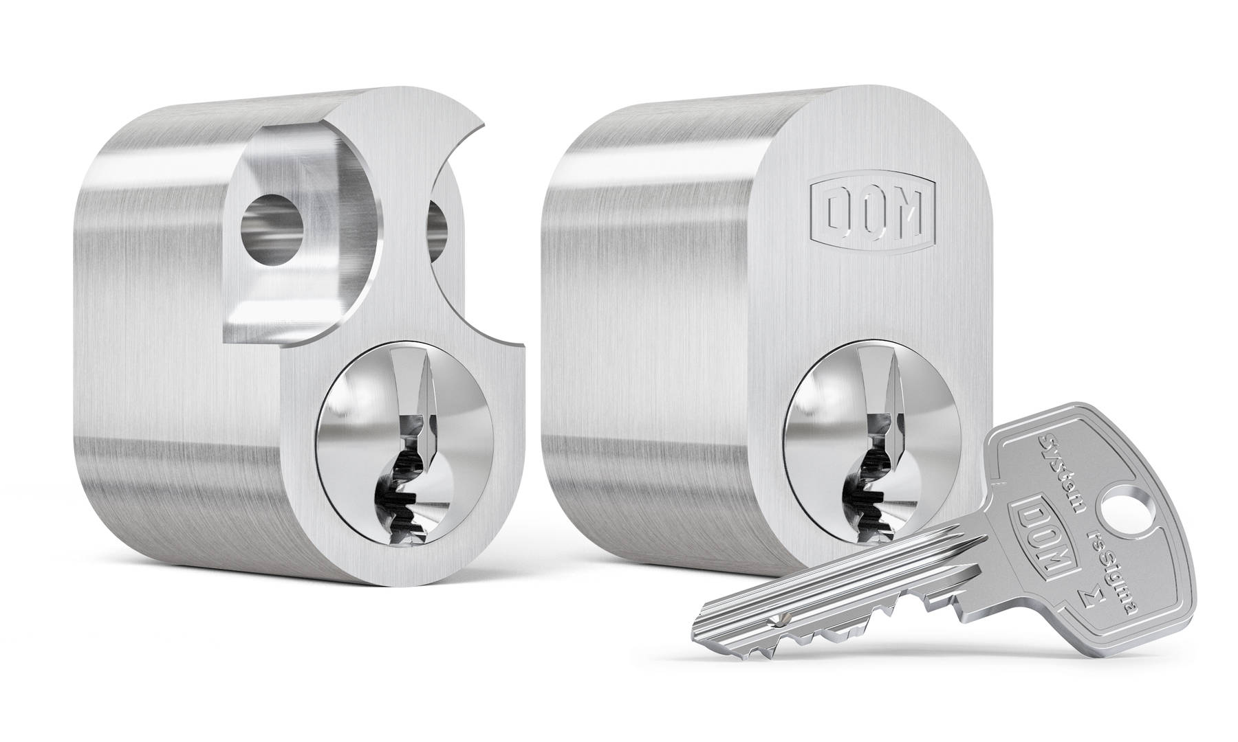 DOM RS Sigma Scandinavian Oval Profile Double Cylinder 7020 Short Cam ...