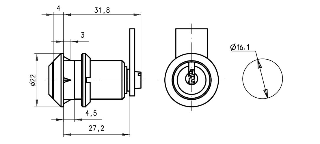 DOM 310151 - Hebelzylinder - DOM Sicherheitstechnik