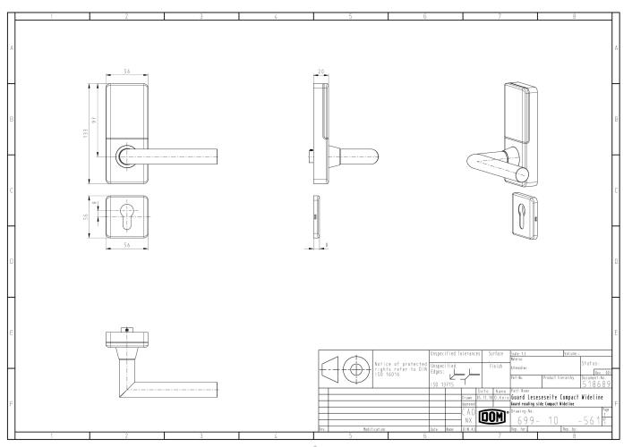 ELS Guard Compact Wideline Outer Fitting - Digitale Beschläge - DOM ...