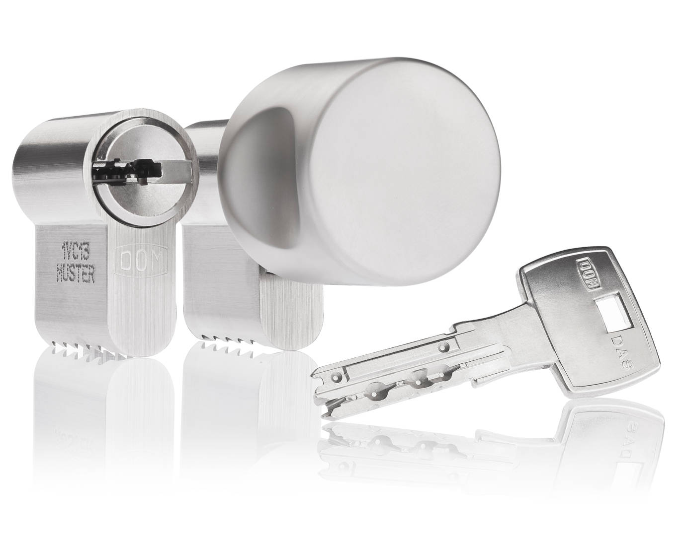 DOM ix DAS European Profile Unmounted Modular Double Cylinder with Knob ...