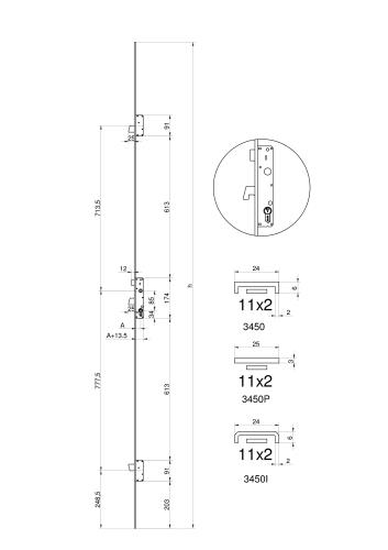 MCM 3450P - Multi Point Mortise Lock - DOM-MCM, Metalúrgica Cerrajera ...