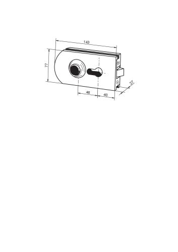 Metalux 9745 R - Glass Door Locks - DOM