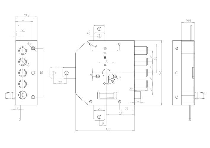CR 2350 PE GEAR MC - Serrature a cilindro europeo - DOM CR Serrature