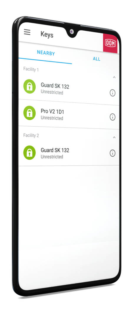 DOM Key App - Software and Apps - DOM-UK Ltd