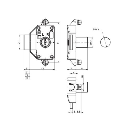 RONIS 32925 - Drawer Locks - DOM-UK Ltd