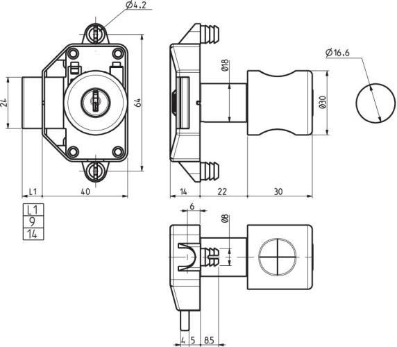 RONIS 32935 - Drawer Locks - DOM-UK Ltd