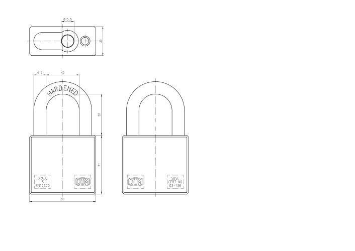 DOM Sigma Plus Padlock Grade 5 Padlock - Cylinders and Master Key ...